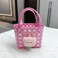 China Colorful Kids Mini Shopping Storage Toy Basket Folding Portable Customized Handbag for sale