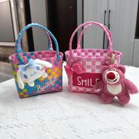 China Colorful Kids Mini Shopping Storage Toy Basket Folding Portable Customized Handbag for sale