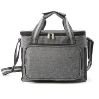 China Food Preservation Waterproof Lining Insulated Women's Meal Prep Bento Lunch Bag Tote with Custom Logo Print for sale