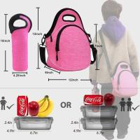 China 12.6x6.3x12.6 inches Insulated Thermal Lunch Box Tote Bag for Student School Neoprene for sale
