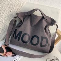 China Customized Logo Simplicity Large Capacity Women's Tote Bag with Zipper in Fabric Canvas for sale