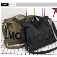 China Customized Logo Simplicity Large Capacity Women's Tote Bag with Zipper in Fabric Canvas for sale