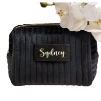 China Zipper Closure Velvet Toiletry Pouch for Comfortable and Stylish Traveling Needs for sale