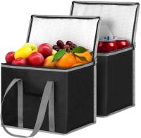 China Custom Logo Insulated Tote Food Delivery Bag Customized Logo Solid Color Pattern Type for sale