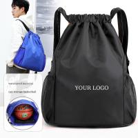 China Customized Logo Accepted School Bag Drawstring Backpack for Gym Travel Beach Swimming for sale
