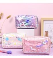 China Trendy Style Cotton Canvas Zipper Travel Pouch Makeup Cosmetic Bag with Solid Pattern for sale