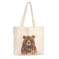 China Fashion Style Custom Logo Tote Grocery Shopping Bag with Polyester Lining Material for sale
