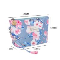 China Makeup Cosmetic Bag Custom Logo Plain Canvas Toiletry Pouch Cotton Cosmetic Bags for sale