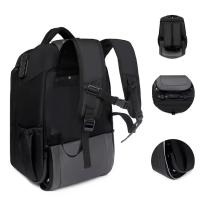 China Customized Logo Men's Travel Trolley Backpack with Wheels and Anti-Theft Protection for sale