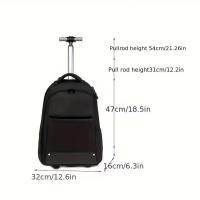 China Customized Logo Men's Travel Trolley Backpack with Wheels and Anti-Theft Protection for sale