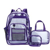 China Newest Fashionable Customized Color Clear PVC Backpack for Outdoor School Activities for sale