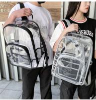 China Newest Fashionable Style Backpack Transparent PVC Waterproof Unisex School Bags 3PCS Set for sale
