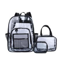 China Multi-Pocket Transparent School Backpack Bag with Custom Logo and Waterproof Function for sale