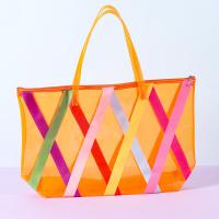 China Wholesales Online Shopping Large Pvc Tote Beach Bag with Custom Logo Accepted for sale