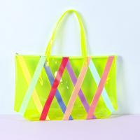 China Wholesales Online Shopping Large Pvc Tote Beach Bag with Custom Logo Accepted for sale