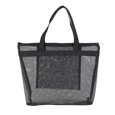China Tote Mesh Makeup Travel Storage Wash Bag Large Capacity Portable Multi-Pocket Beach Bag Swimming Bag for sale
