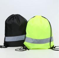 China String Closure Custom Logo 210D Polyester Drawstring Backpack Bag for Traveling for sale
