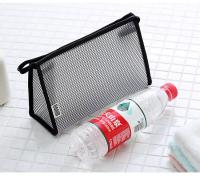 China Newest Fashionable Mesh Cosmetic Makeup Bag Case Holder with Custom Logo Accepted for sale