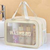 China Solid Pattern PVC Clear Travel Wash Bag for Waterproof Toiletry and Makeup in Bathroom for sale
