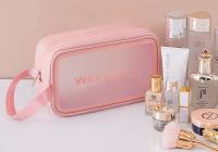 China Solid Pattern PVC Clear Travel Wash Bag for Waterproof Toiletry and Makeup in Bathroom for sale