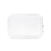 China Pvc Zipper Toiletry Cosmetic Bag Custom Size Logo Clear Makeup Bag For Women Fashion Style for sale