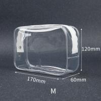 China Pvc Zipper Toiletry Cosmetic Bag Custom Size Logo Clear Makeup Bag For Women Fashion Style for sale