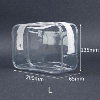 China Pvc Zipper Toiletry Cosmetic Bag Custom Size Logo Clear Makeup Bag For Women Fashion Style for sale