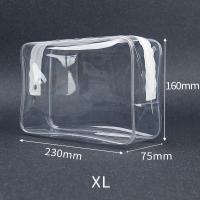 China Pvc Zipper Toiletry Cosmetic Bag Custom Size Logo Clear Makeup Bag For Women Fashion Style for sale