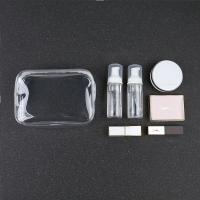 China Pvc Zipper Toiletry Cosmetic Bag Custom Size Logo Clear Makeup Bag For Women Fashion Style for sale