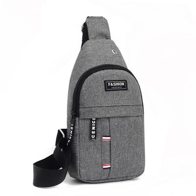 China Custom Logo Earphone Hole Men's Sling Bag for Daily Life and Sport in Versatile Style for sale