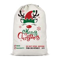China Customized Color and Custom Logo Accepted Christmas Portable Canvas Bags Reusable for sale