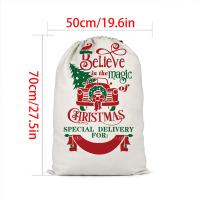 China Customized Color and Custom Logo Accepted Christmas Portable Canvas Bags Reusable for sale