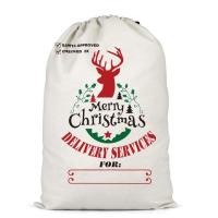China Customized Color and Custom Logo Accepted Christmas Portable Canvas Bags Reusable for sale