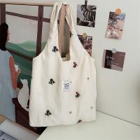 China College Student Shoulder Bag Large Capacity Tote Bag with Cute Flower Print Design for sale