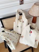 China College Student Shoulder Bag Large Capacity Tote Bag with Cute Flower Print Design for sale