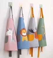 China Uniform Bulk Cute WaterProof PU Nursing Children Kids Painting Apron With Sleeves for sale