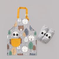 China Uniform Bulk Cute WaterProof PU Nursing Children Kids Painting Apron With Sleeves for sale