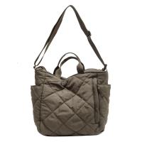 China Lightweight Nylon Custom Logo Women Puffy Bag Quilted Tote Bag Single Shoulder Bag for sale