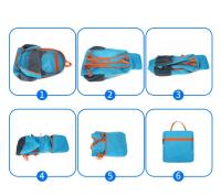 China Custom Logo Nylon Sports Gym Bags Collapsible Lightweight Waterproof Outgoing Backpack for sale