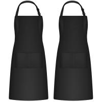 China Uniform Fabric Type Custom Logo Waterproof Chef Kitchen Apron for Cafe Restaurants Cooking for sale
