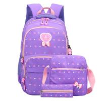 China 3pcs Set Primary Student Girls Backpack School Bag with Nylon Cartoon Pattern for sale