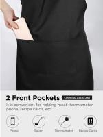 China Uniform Fabric Type Custom Logo Waterproof Chef Kitchen Apron for Cafe Restaurants Cooking for sale