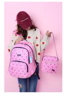 China 3pcs Set Primary Student Girls Backpack School Bag with Nylon Cartoon Pattern for sale