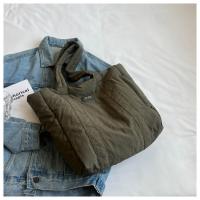 China Large Capacity Puffy Handbag Newest Fashinable Style Custom Quilted Puffer Tote Bag for sale