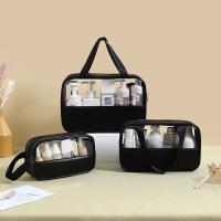 China Travel Clear Cosmetic Bag with Zipper Closure and Your Customized Logo Design for sale