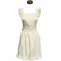 China Cute Lovely Retro Kitchen Cooking Ruffles Apron for Women Girls Customized Color for sale