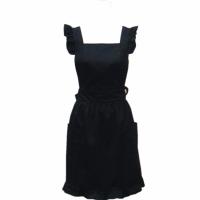 China Cute Lovely Retro Kitchen Cooking Ruffles Apron for Women Girls Customized Color for sale