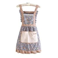 China Korea Home Kitchen Decoration Durable and Breathable Floral Ruffled Aprons for Women for sale