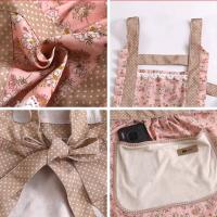China Korea Home Kitchen Decoration Durable and Breathable Floral Ruffled Aprons for Women for sale