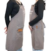 China Custom Logo Cross Back Cotton Apron for Kitchen Chef in Bulk Order Supply Purchase for sale